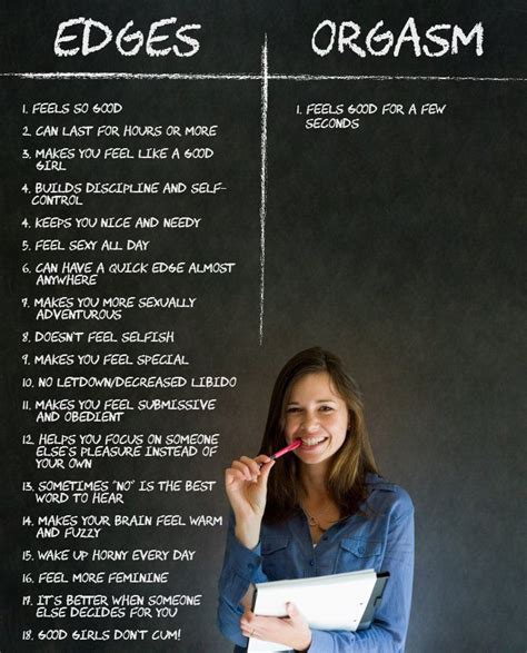 Edging School Add Edging Pros And Orgasm Cons To The Blackboard Have