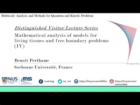 Free Video Mathematical Analysis Of Models For Living Tissues And Free