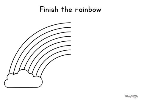 Plain Rainbow Coloring Page 2025