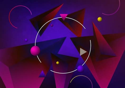 어두운 삼각형과 작은 원이 있는 파란색 모자이크 디자인 프리미엄 벡터