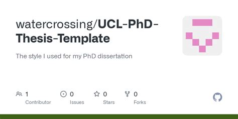 Github Watercrossingucl Phd Thesis Template The Style I Used For My