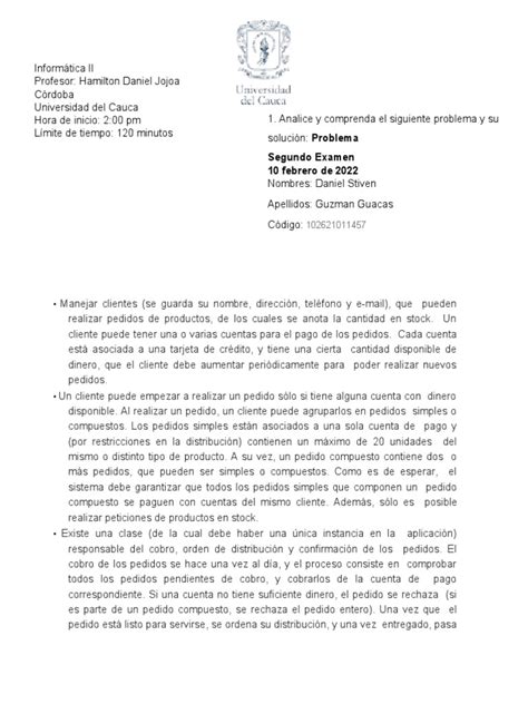 Parcial Ii Informatica Ii Pdf Patrón De Diseño De Software Modelo