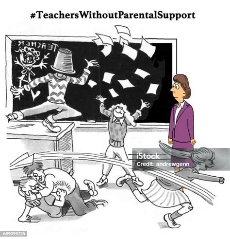 부모의 지원 부족 교사 교육 관련 직업에 대한 스톡 벡터 아트 및 기타 이미지 교사 교육 관련 직업 교실 무례함 Istock