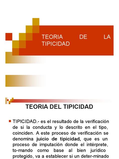 Tipicidad Objetiva Pdf