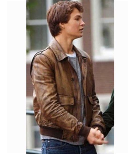Ansel Elgort Leather Jacket The Fault In Our Stars Jacket