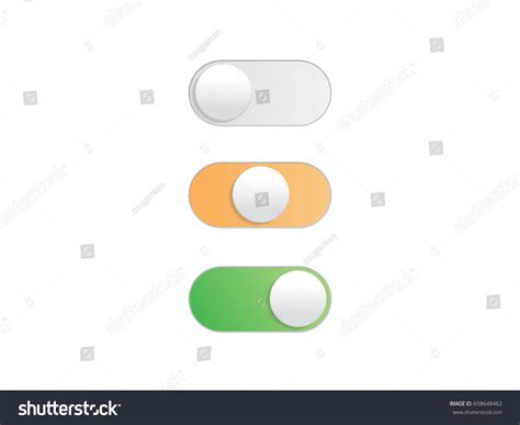 professional gradient on off toggle switch stock vector royalty free