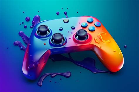 Premium Ai Image A Colorful Game Controller 3d Rendering With