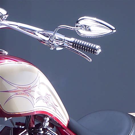 Arlen Ness Chrome Teardrop Mirrors With Steel Stems Get Lowered Cycles