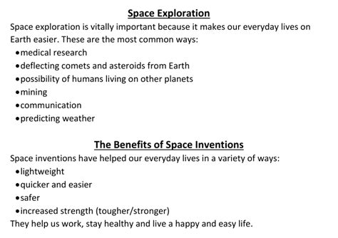 Space Exploration Benefits Inventions