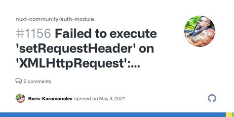 failed to execute setrequestheader on xmlrequest string