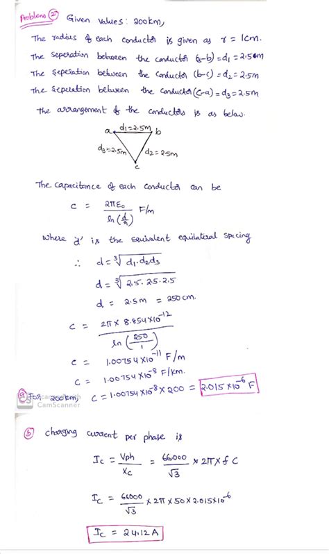 Solved] A Single Phase Line Has Two Parallel Conductors 46 Off