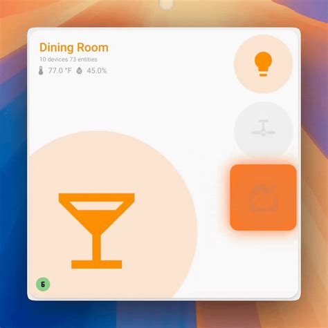 Entity Configuration Room Summary Card