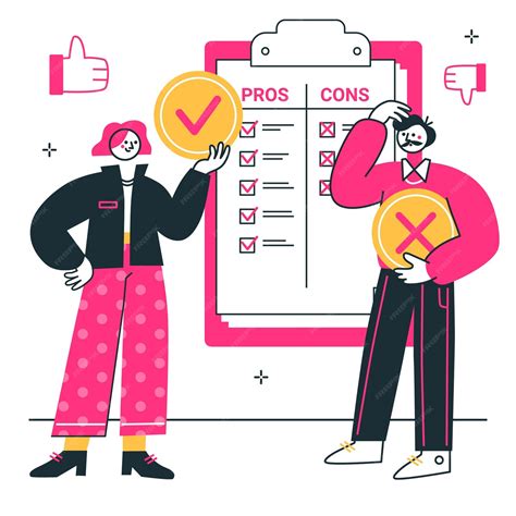 Ilustración Del Concepto De Pros Y Contras Vector Gratis