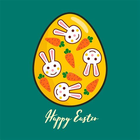 Happy Easter Greeting Card Design Flat Vector Stock Vector Illustration Of Light Symbol