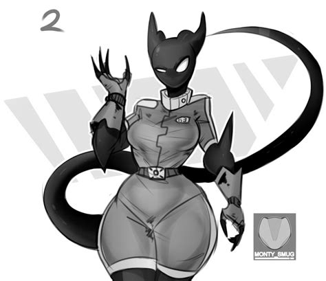Rule 34 Black Body Curvy Demon Horns Monty Nsfw Monty Smug Source