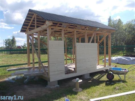 Сарай 4.5x3 метра своими руками.