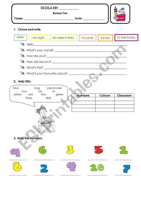 Classroom Objects And Numbers Part 1 ESL Worksheet By Petite Helene