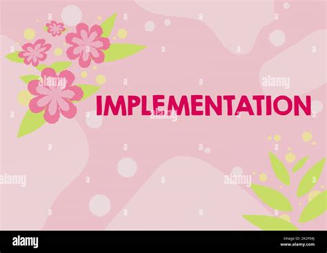 text caption presenting implementation word for the process of making