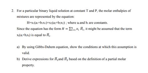 Solved For A Particular Binary Liquid Solution At Chegg