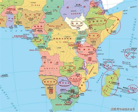 非洲的地理区域划分， 东南西北中”五大区域该怎样划分？国家