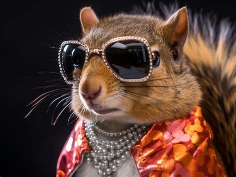 Premium Ai Image A Sassy Squirrel Dressed