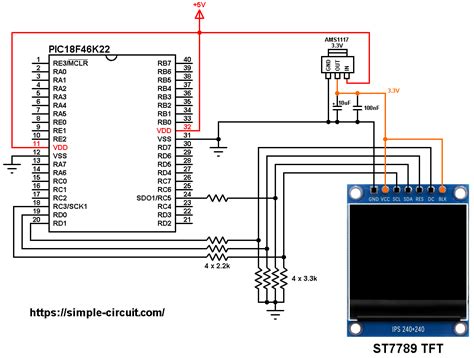 Pic18f46k22 Interface With St7789 Tft Graphics Test Example