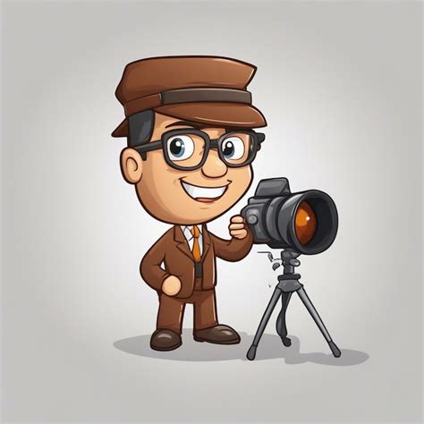 Premium Ai Image Cartoon Drawing Of A Director Behind A Camera