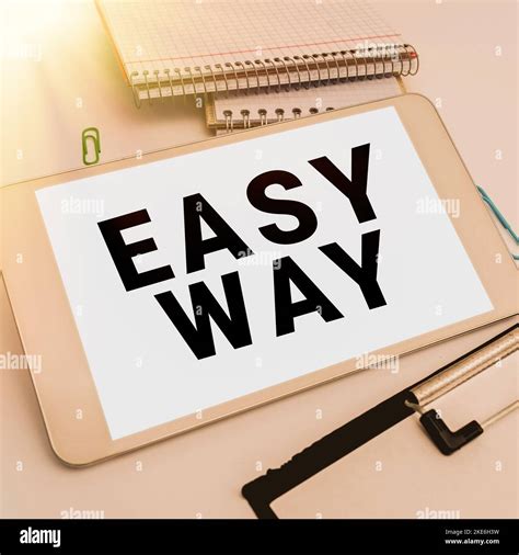 Hand Writing Sign Easy Way Internet Concept Making Hard Decision Between Two Less And More