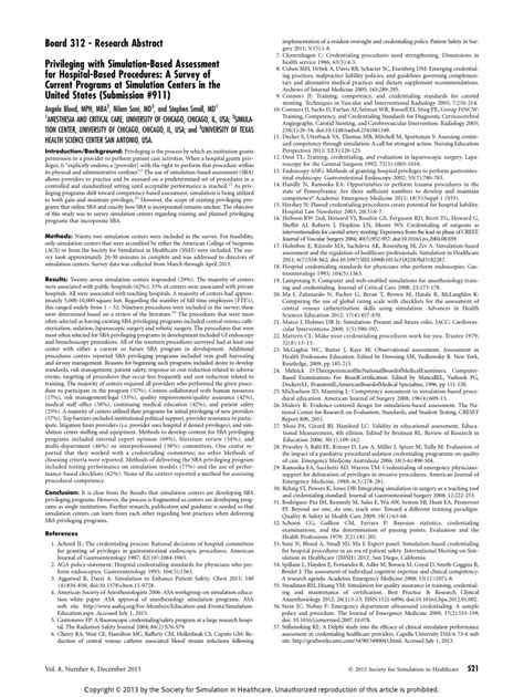 Pdf Privileging With Simulation Based Assessment For Hospital Based Procedures A Survey Of