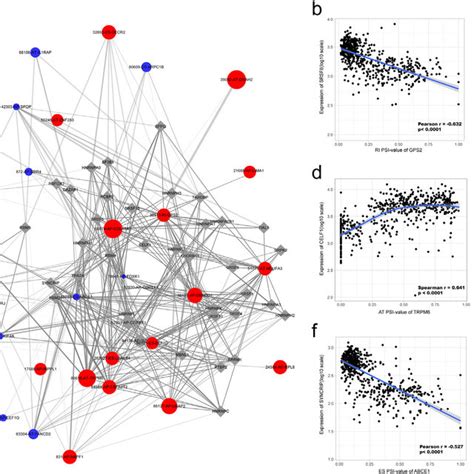 Splicing Correlation Network In Crc A Deas Evens Correlation Network Download Scientific