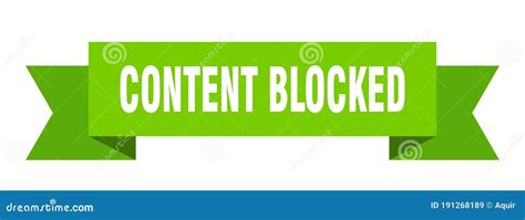 Content Blocked Ribbon Stock Vector Illustration Of Vignette