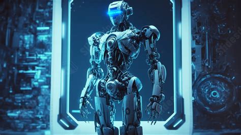 Robot Black Metal Texture Simulation Robot Powerpoint Background For Free Download - Slidesdocs