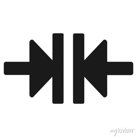 Vertically Compress Arrow Black Icon Posters For The Wall • Posters