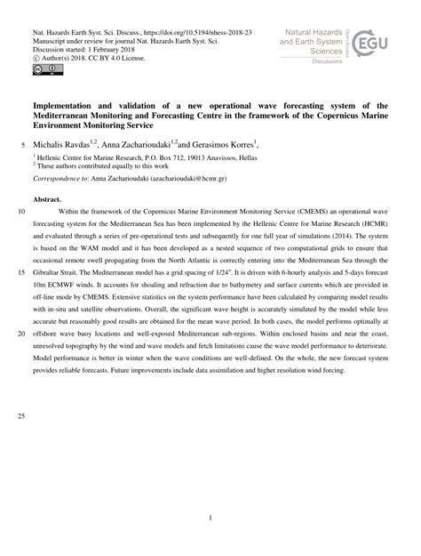 Pdf Implementation And Validation Of A New Operational Wave