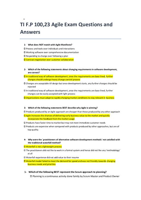 ti f p 100 23 agile exam questions and answers scholarfriends