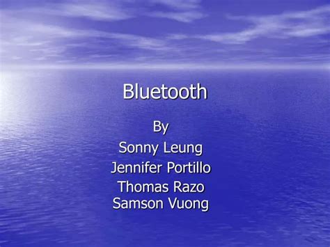 PPT Bluetooth PowerPoint Presentation Free Download ID