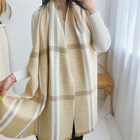 Брендовый Дизайнерский полосатый кашемировый шарф для женщин зимние шарфы высокого качества