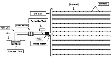Layout Of Drip Irrigation System Download Scientific Diagram