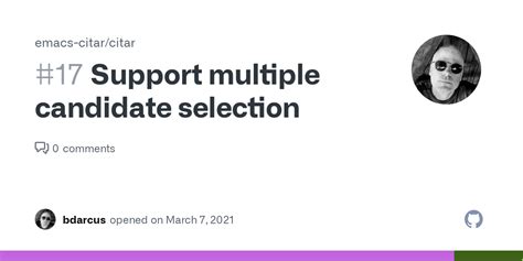 Support Multiple Candidate Selection Issue Emacs Citar Citar GitHub