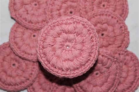 Rose Pink Face Scrubbies Handmade Crochet 3 Pack Eco Friendly Reusable 100 Cotton