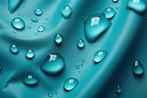 premium photo water droplets resting on a hydrophobic fabric surface