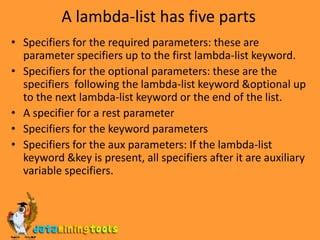 LISP Program Structure In Lisp PPTX