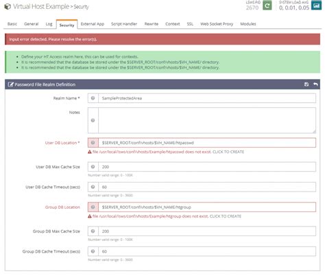 Authentication Through Realms Openlitespeed