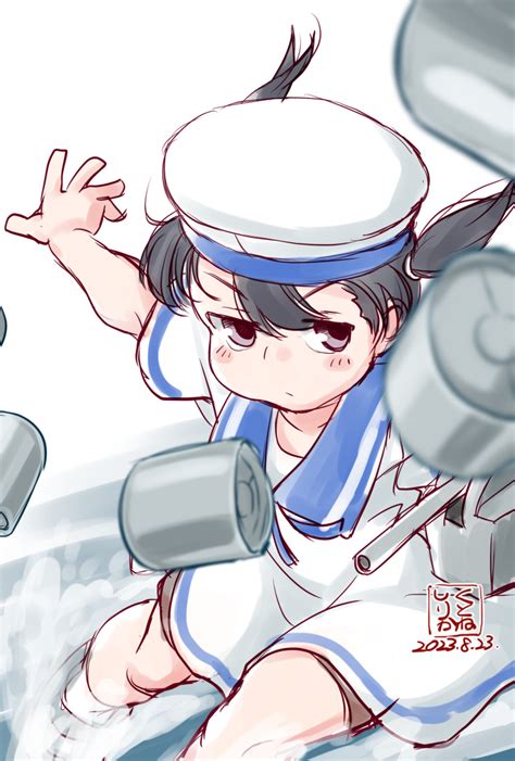 Safebooru 1girl Black Hair Blue Collar Blue Sailor Collar Blurry