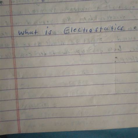 What Is Electrostatics Filo