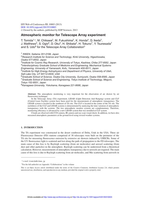 pdf atmospheric monitor for telescope array experiment