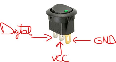 Conecting V Rocker Switch With LED Built In To Arduino Pro Micro General Electronics