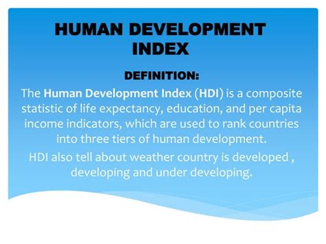 Human Development Index Pptx