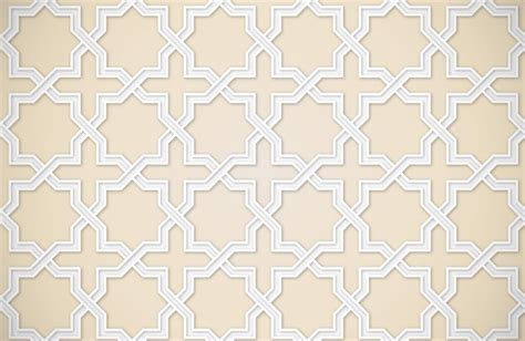 벡터 평면 아랍어 이슬람 패턴 배경 프리미엄 벡터