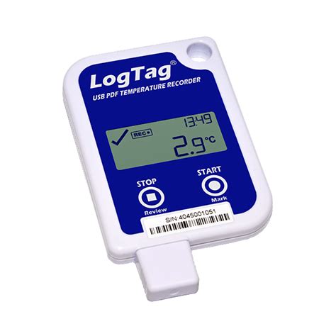 UTRID Data Logger reutilizable de temperatura con exportación a PDF y pantalla LogTag Recorders